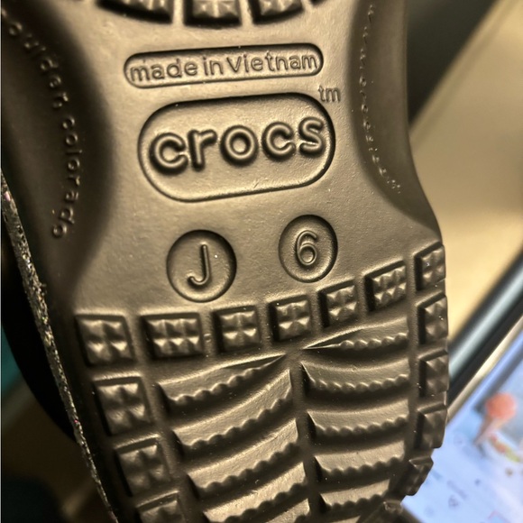 CROCS | Shoes | Custom Black Glitter Croc With Bling Jibbitz | Poshmark